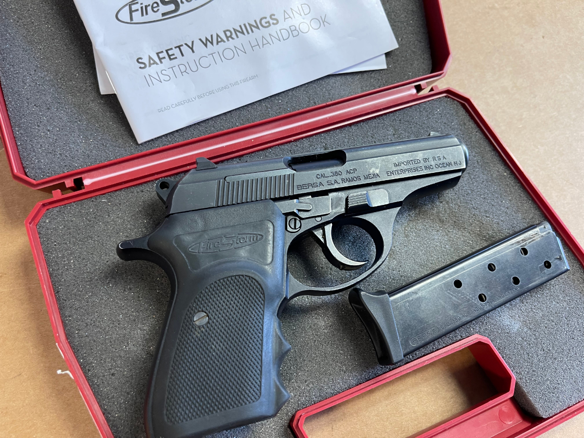 Bersa Model Firestorm 380 3.50 Inch Barrel 7+1 Black Wraparound Rubber ...