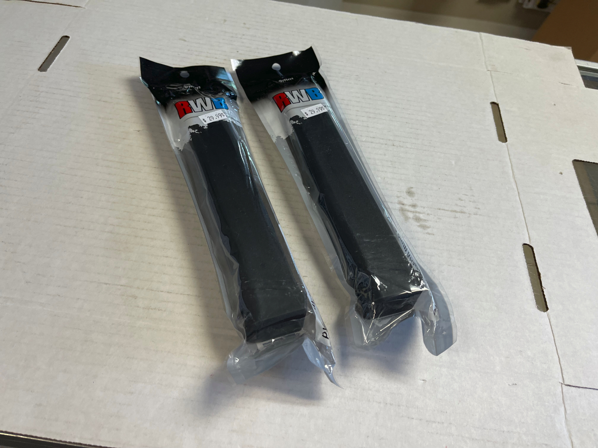Two Rwb Mags Glock 9mm 33rd Steel Lined Blk Polymer Top Quality Not ...