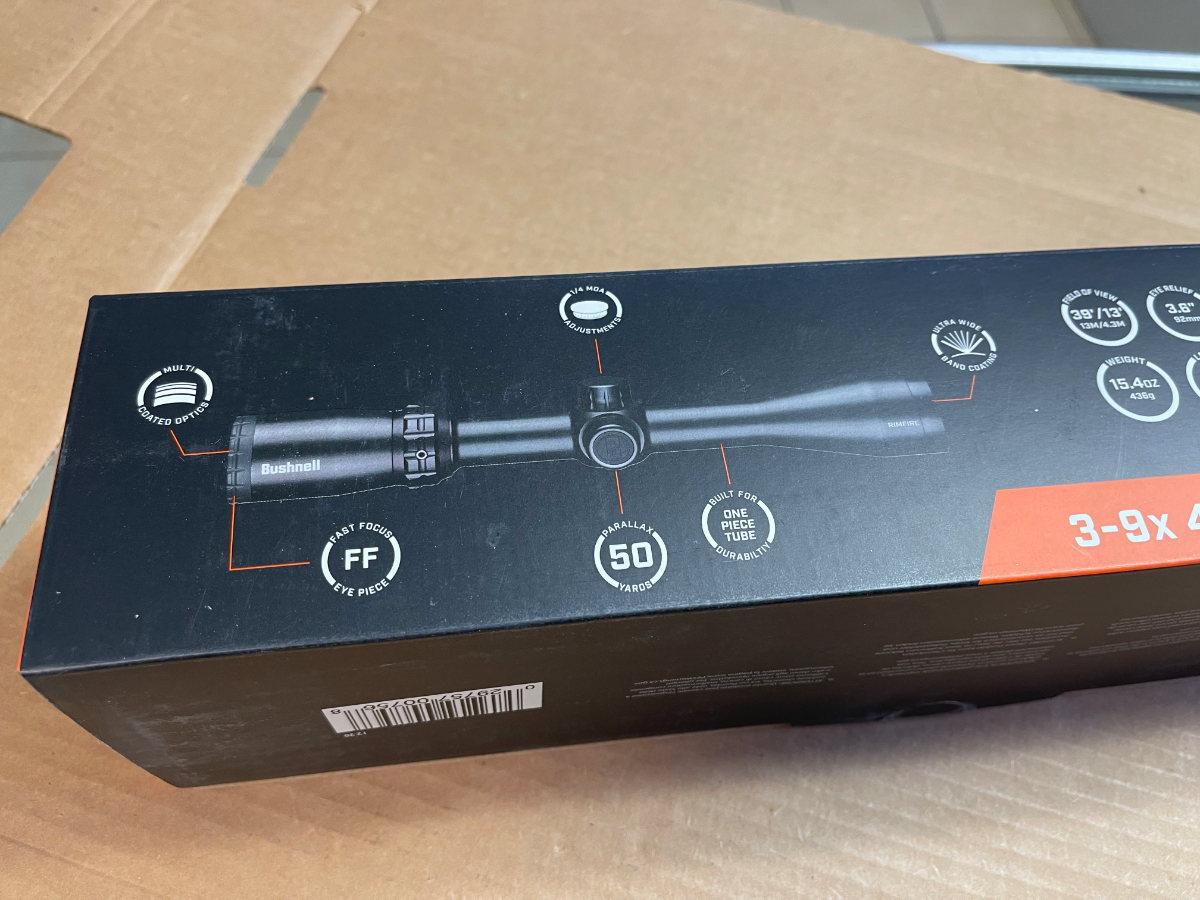 Bushnell Rimfire Rifle Scope Black - 3-9x40 DZ22 Illuminated Reticle ...