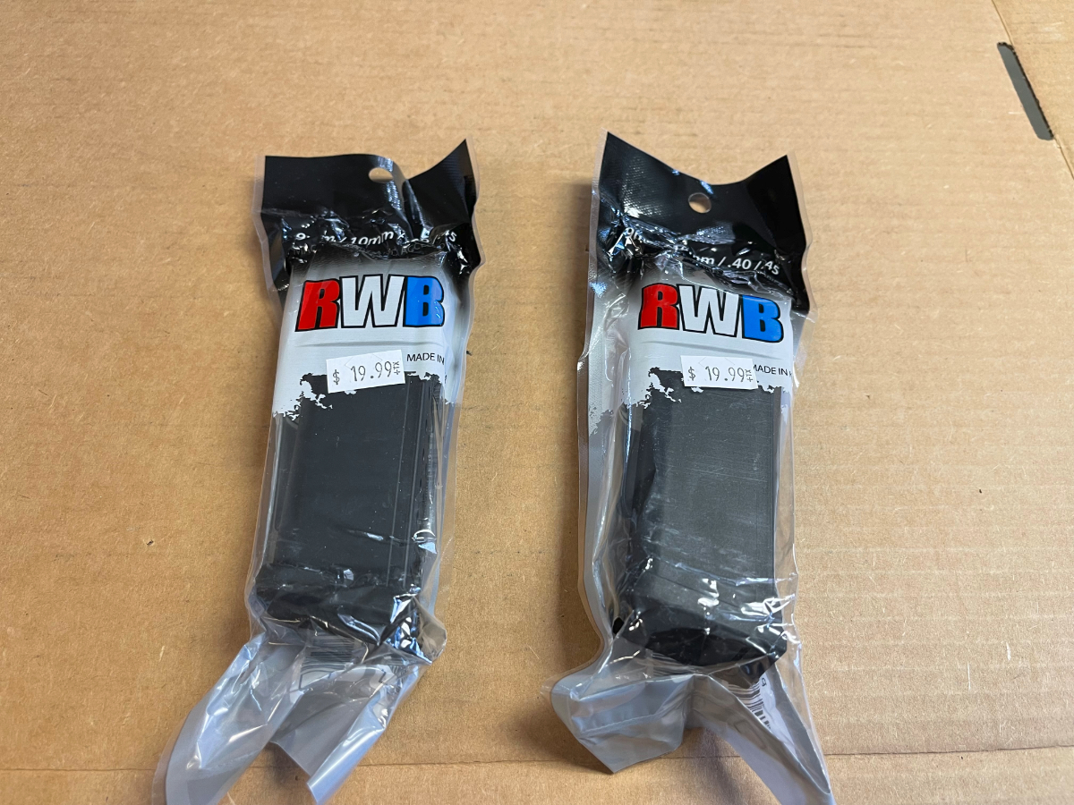Two Rwb Mag Glock 19 9mm 15rd Steel Lined Blk Ply Top Quality New ...