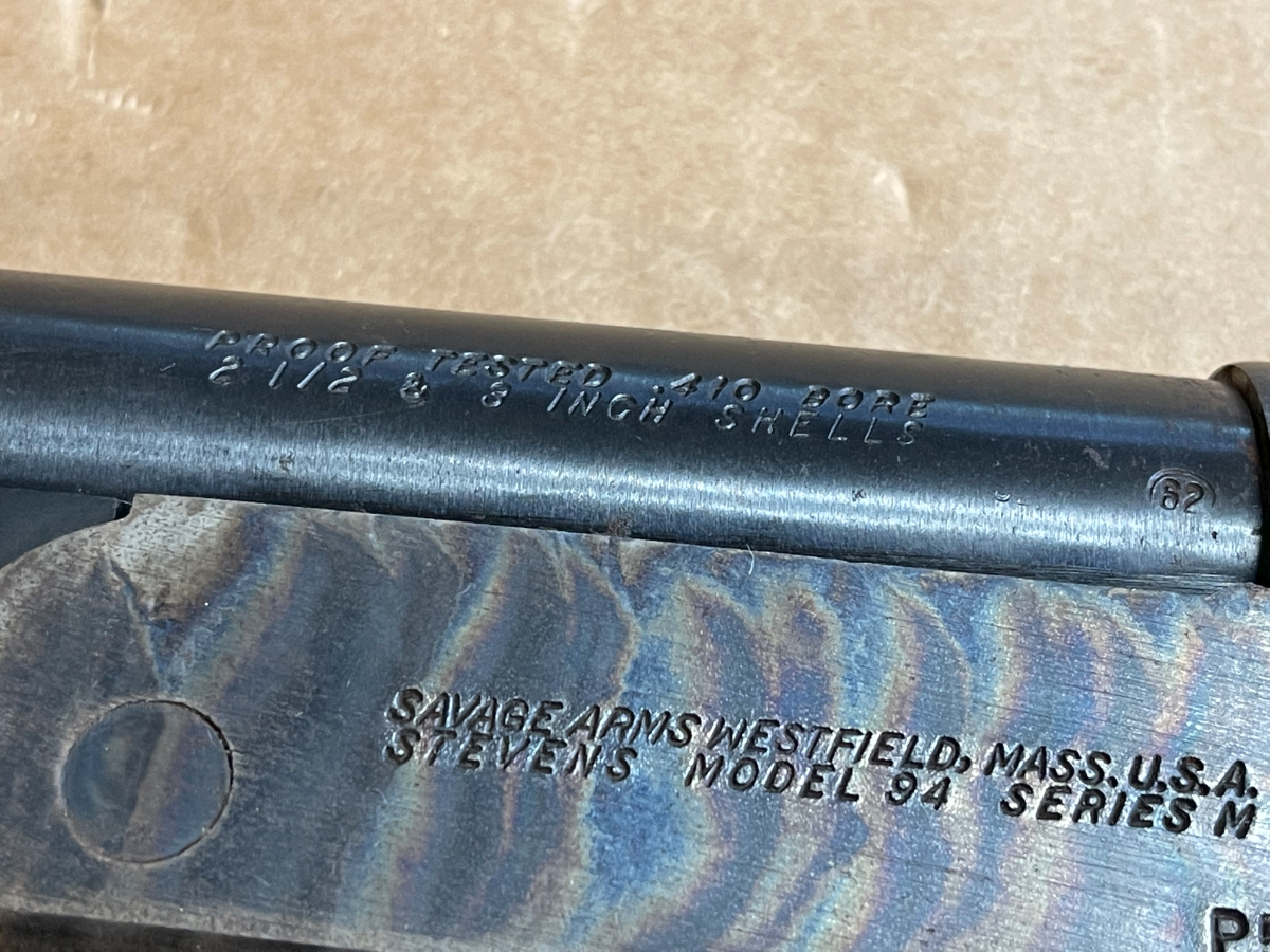 Savage/Stevens Model 94 Series M Single Shot Shotgun 26 Inch Barrel ...