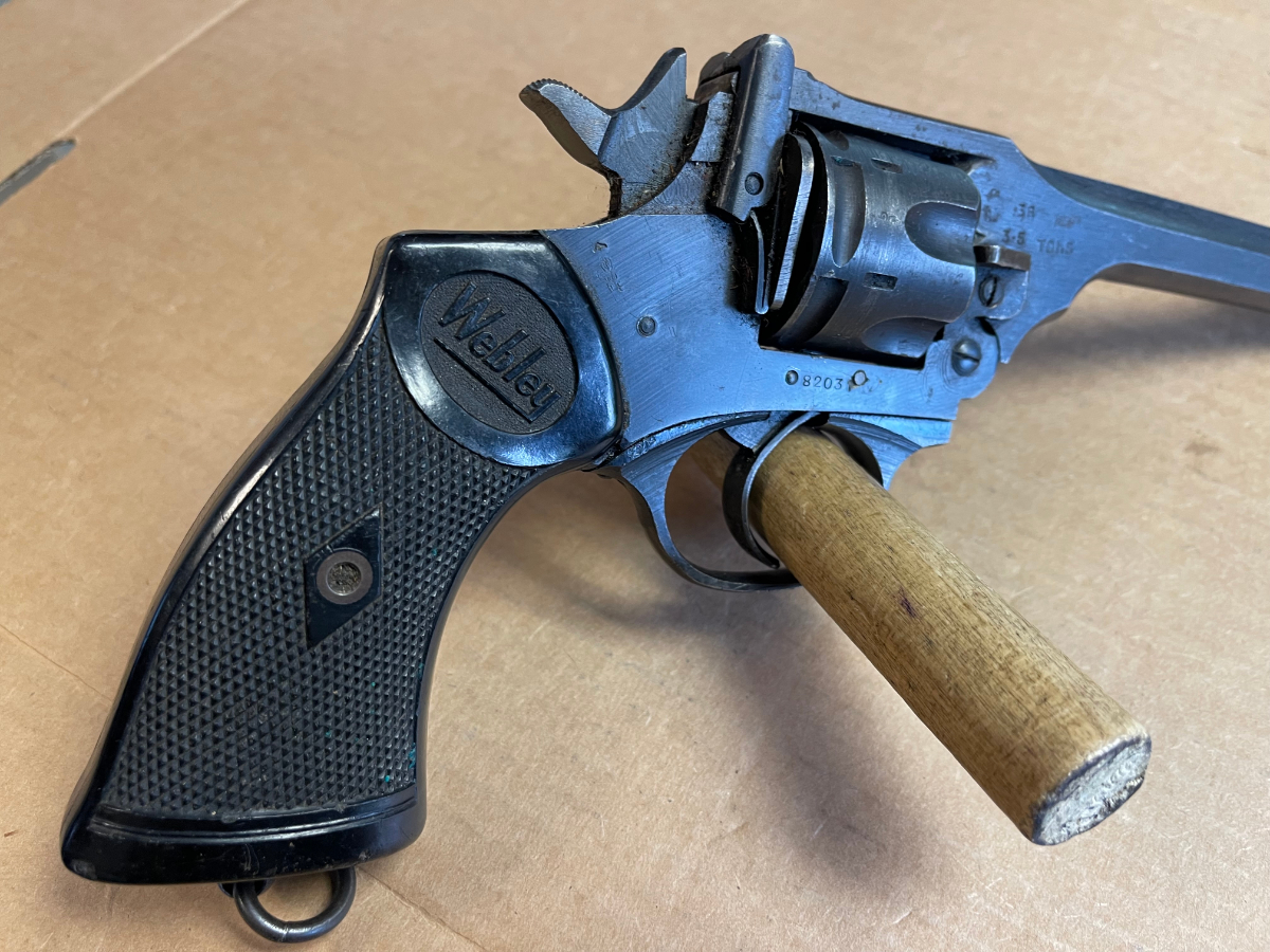 Webley & Scott Model Mark Iv War Pistol 6 Shot Break Open Revolver 5 ...