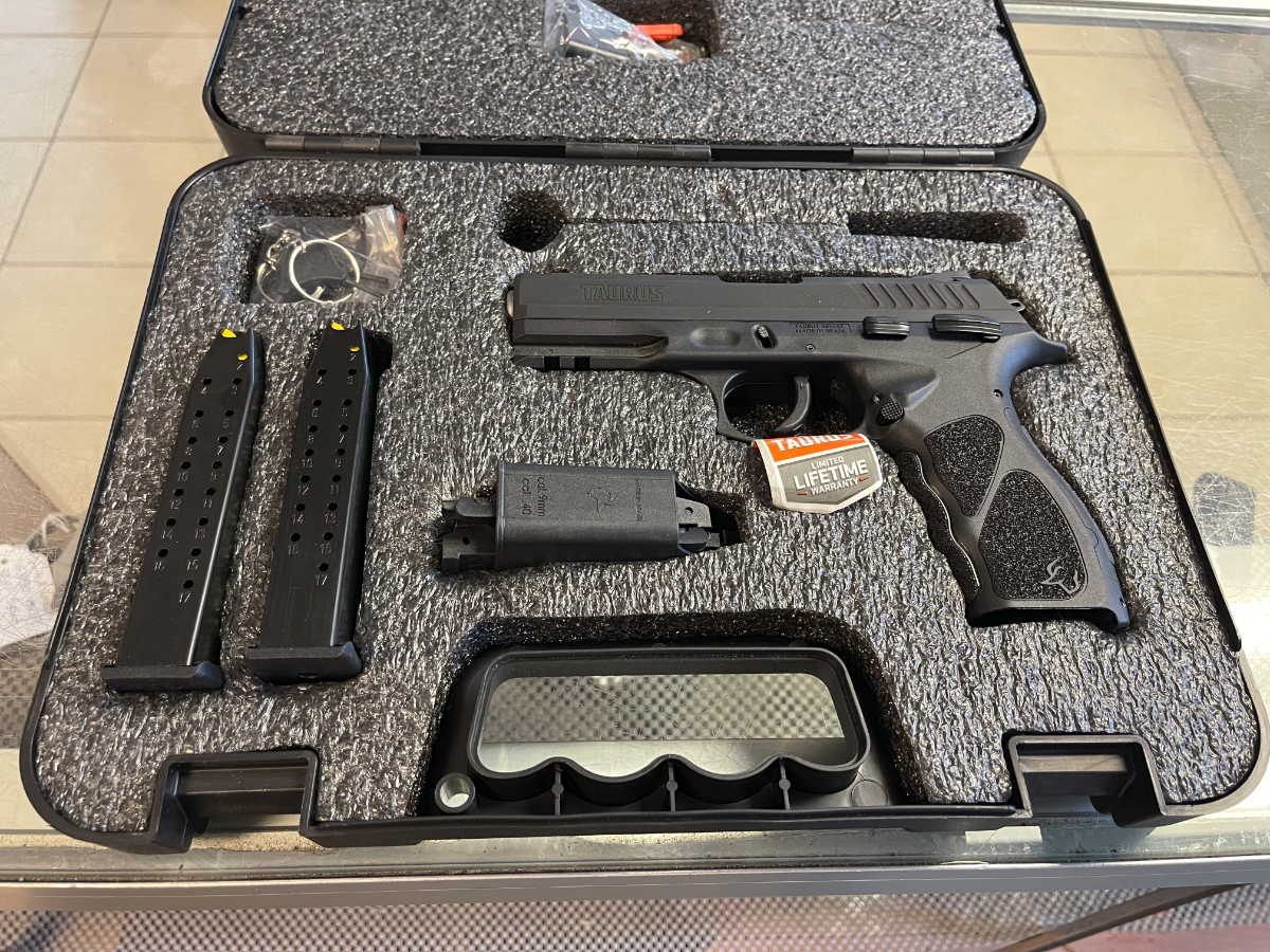 Taurus Model Th9 4.27 Inch Barrel 17+1 Capacity Black Finish Picatinny ...