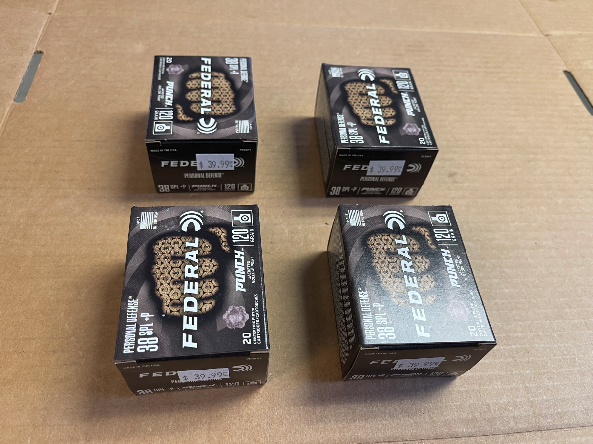 80 Rounds Federal Premium Personal Defense Punch 38 Spl +P 120 Gr 1000 ...