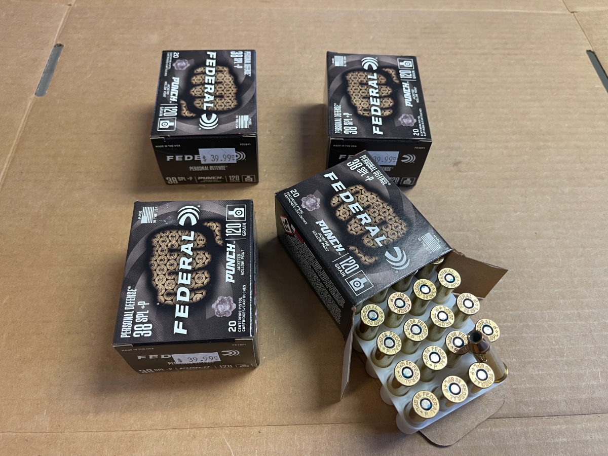80 Rounds Federal Premium Personal Defense Punch 38 Spl +P 120 Gr 1000 ...