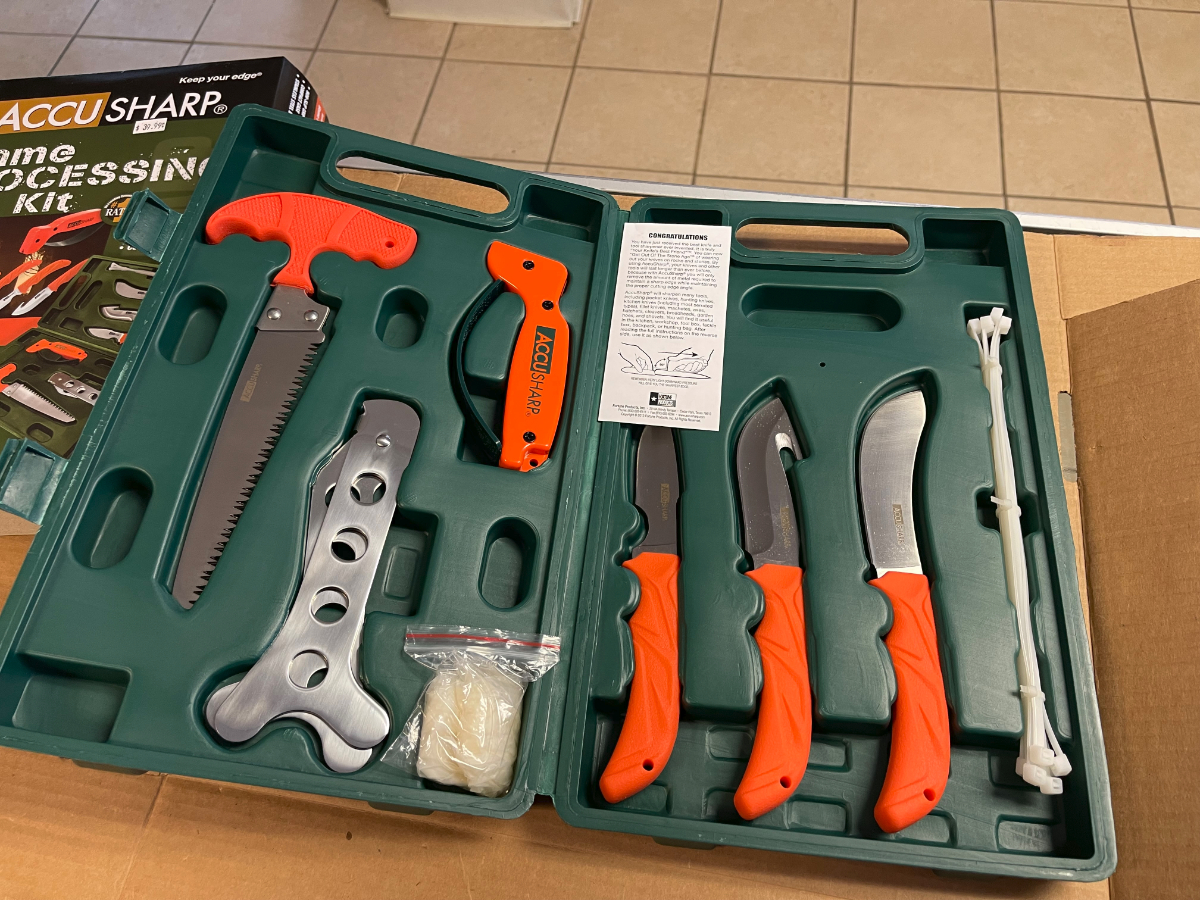 Accusharp Game Processing Kit Stainless Steel Blade Orange Frn Handle ...