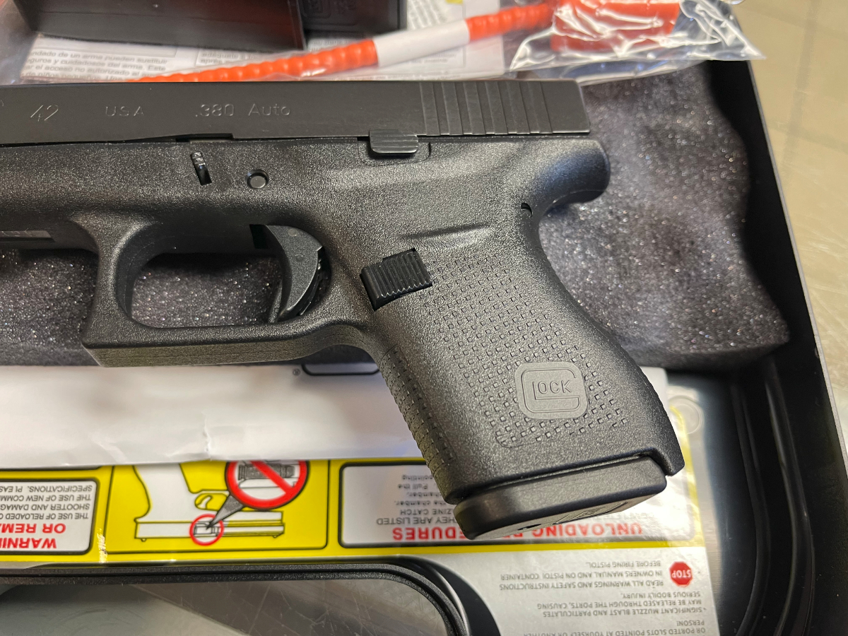 Glock Model G42 Sub Compact 3.25 Inch Barrel 6+1 Safe Action Trigger ...