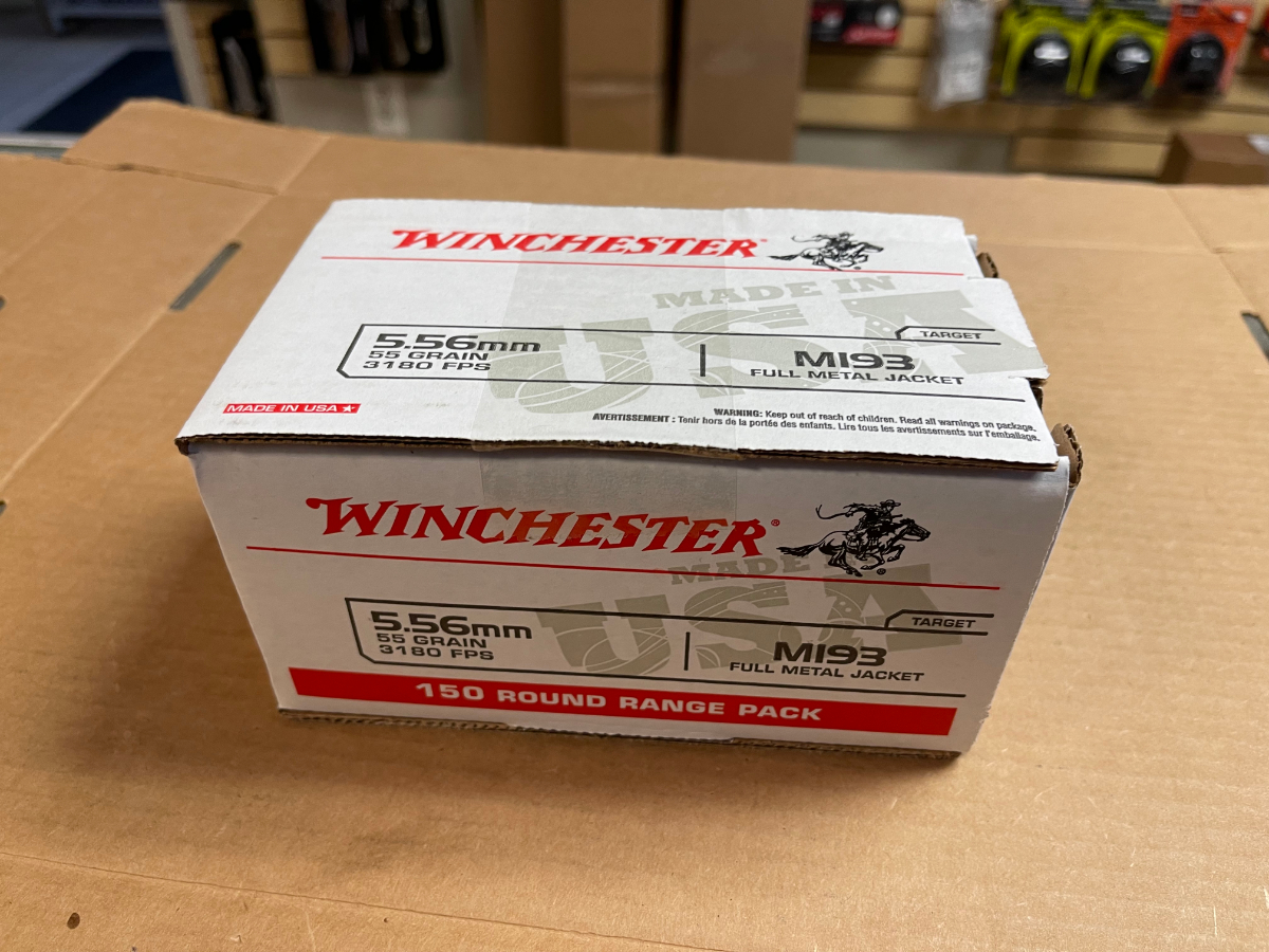 150 Rounds Winchester Ammo Usa 5.56x45mm Nato 55 Gr 3270 Fps Full Metal ...