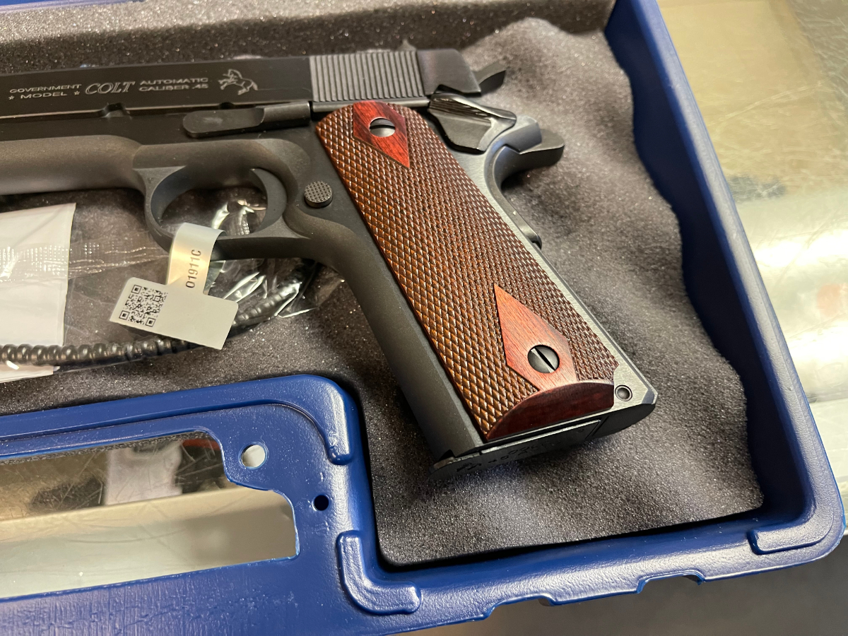 Colt 1911 Govt 5 Inch National Match Barrel 7+1 Capacity Blued Finish ...