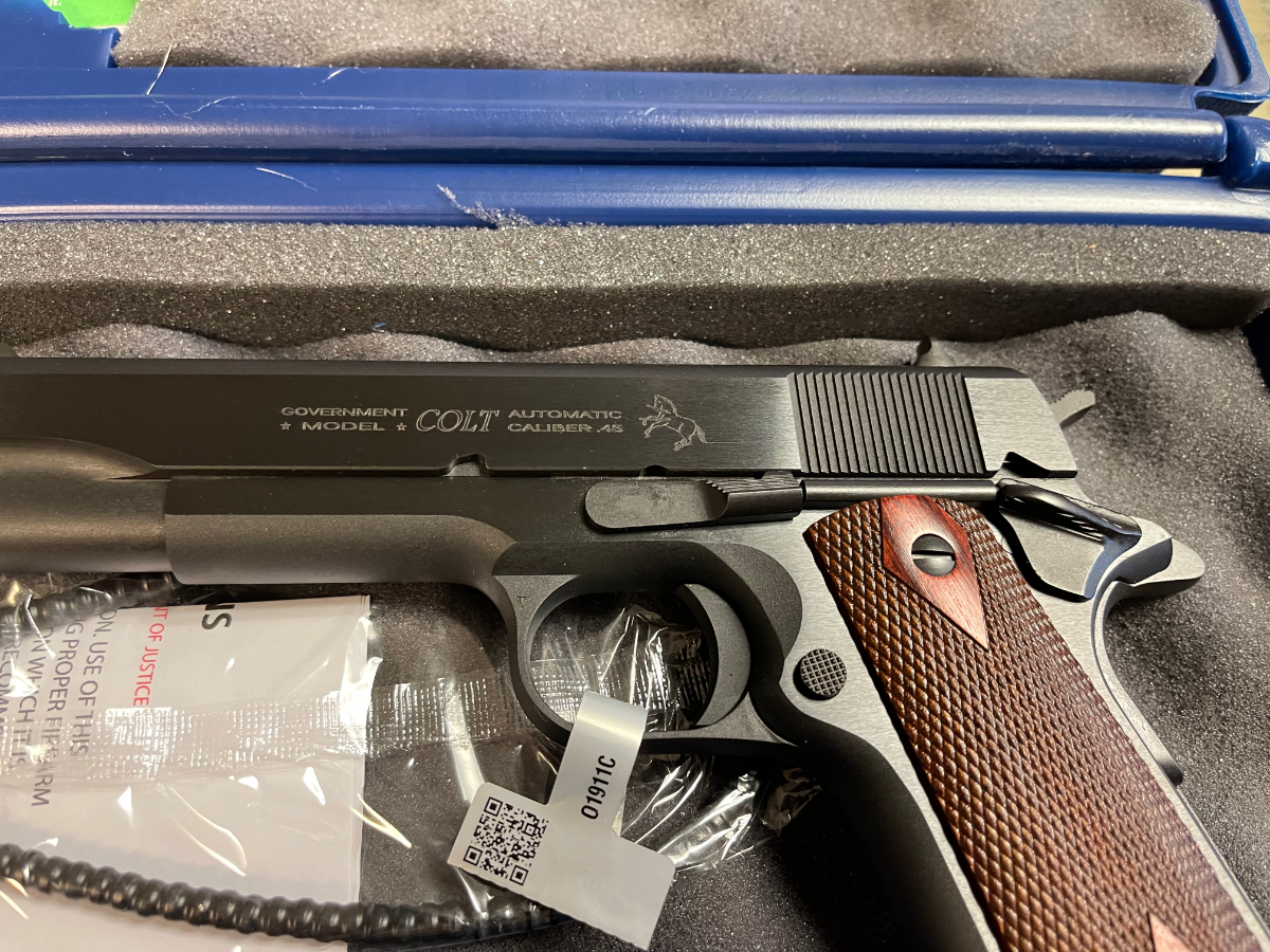 Colt 1911 Govt 5 Inch National Match Barrel 7+1 Capacity Blued Finish ...