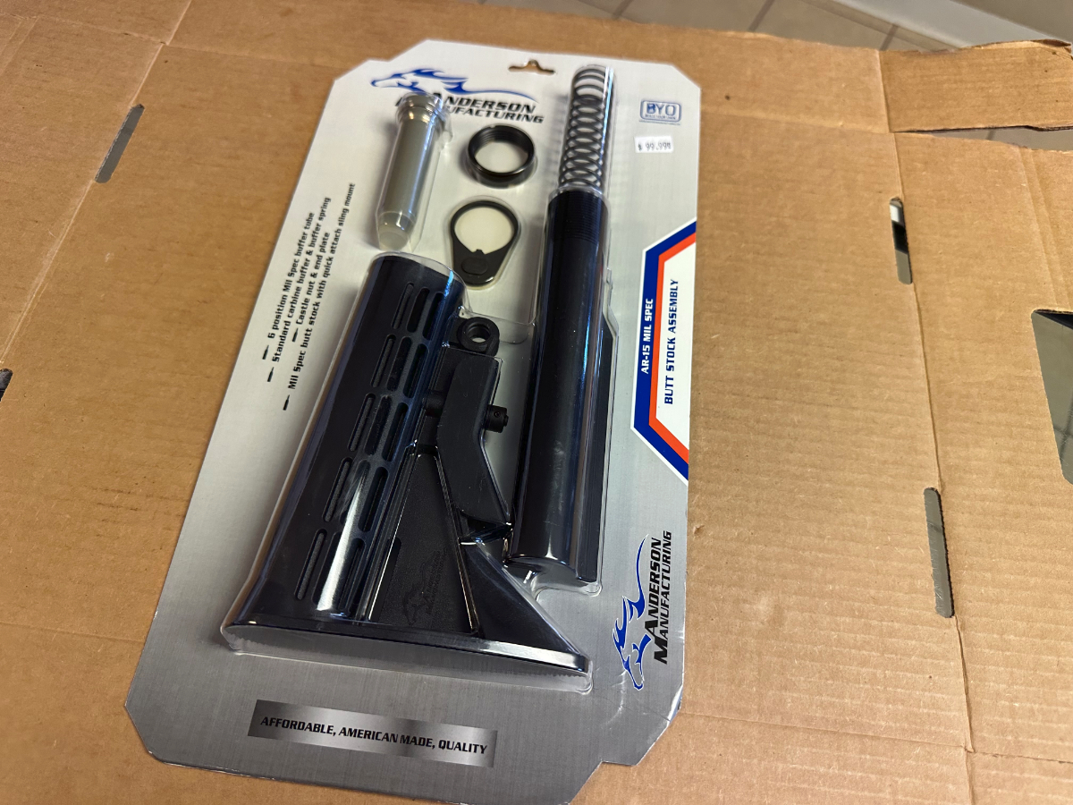 Anderson Manufacturing 6 Position Mil-Spec Butt Stock Assembly G2 NEW ...