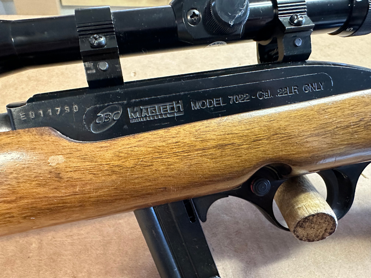 Magtech Model 7022 Semi-Auto Rifle With Tasco Scope And Wood Stock ...