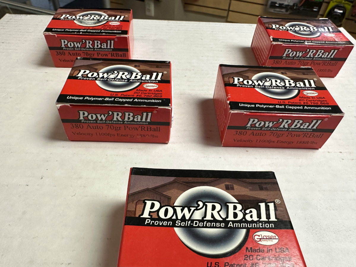 100 ROUNDS CorBon Glaser Pow'RBall 70 Gr Jacketed Hollow Point 1100 fps ...