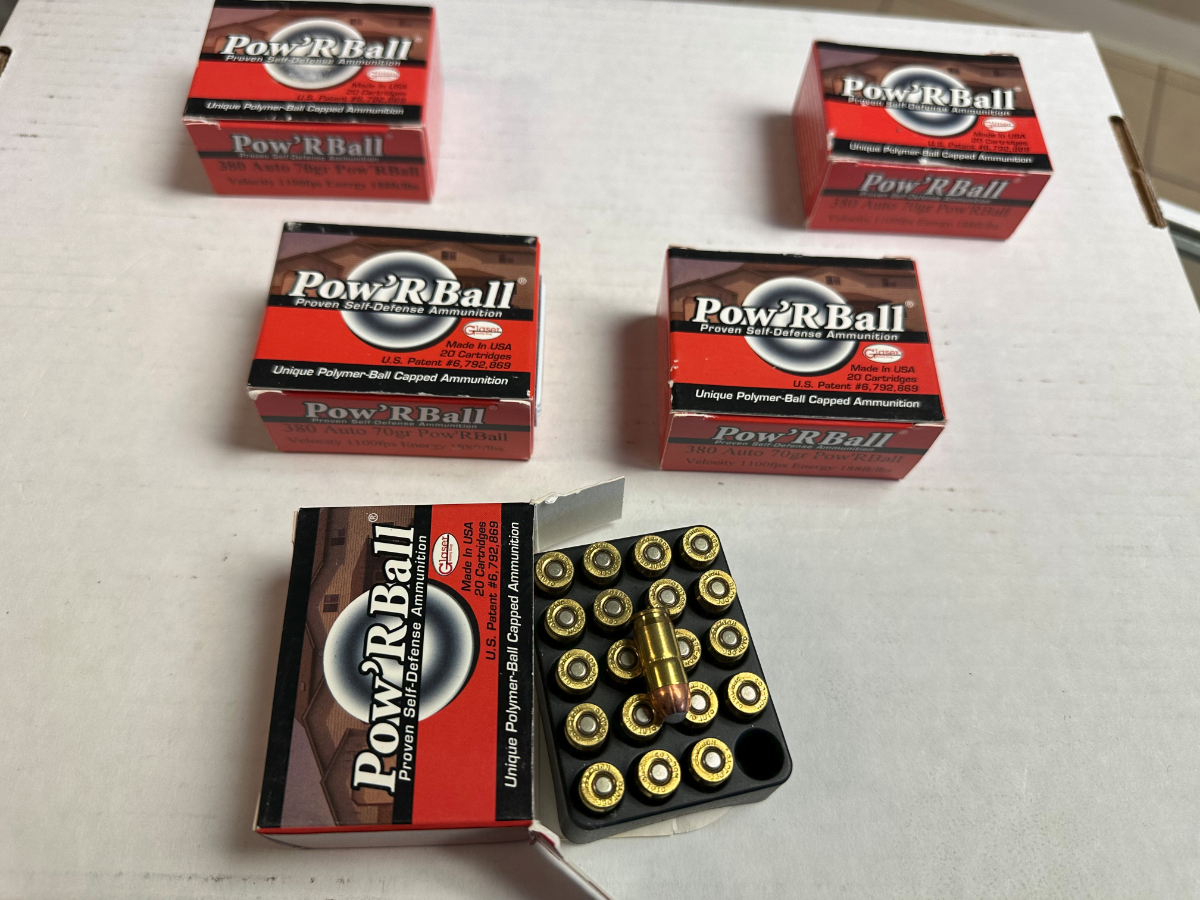 100 ROUNDS CorBon Glaser Pow`RBall 70 Gr Jacketed Hollow Point 1100 fps FACTORY NEW IN BOXES ...