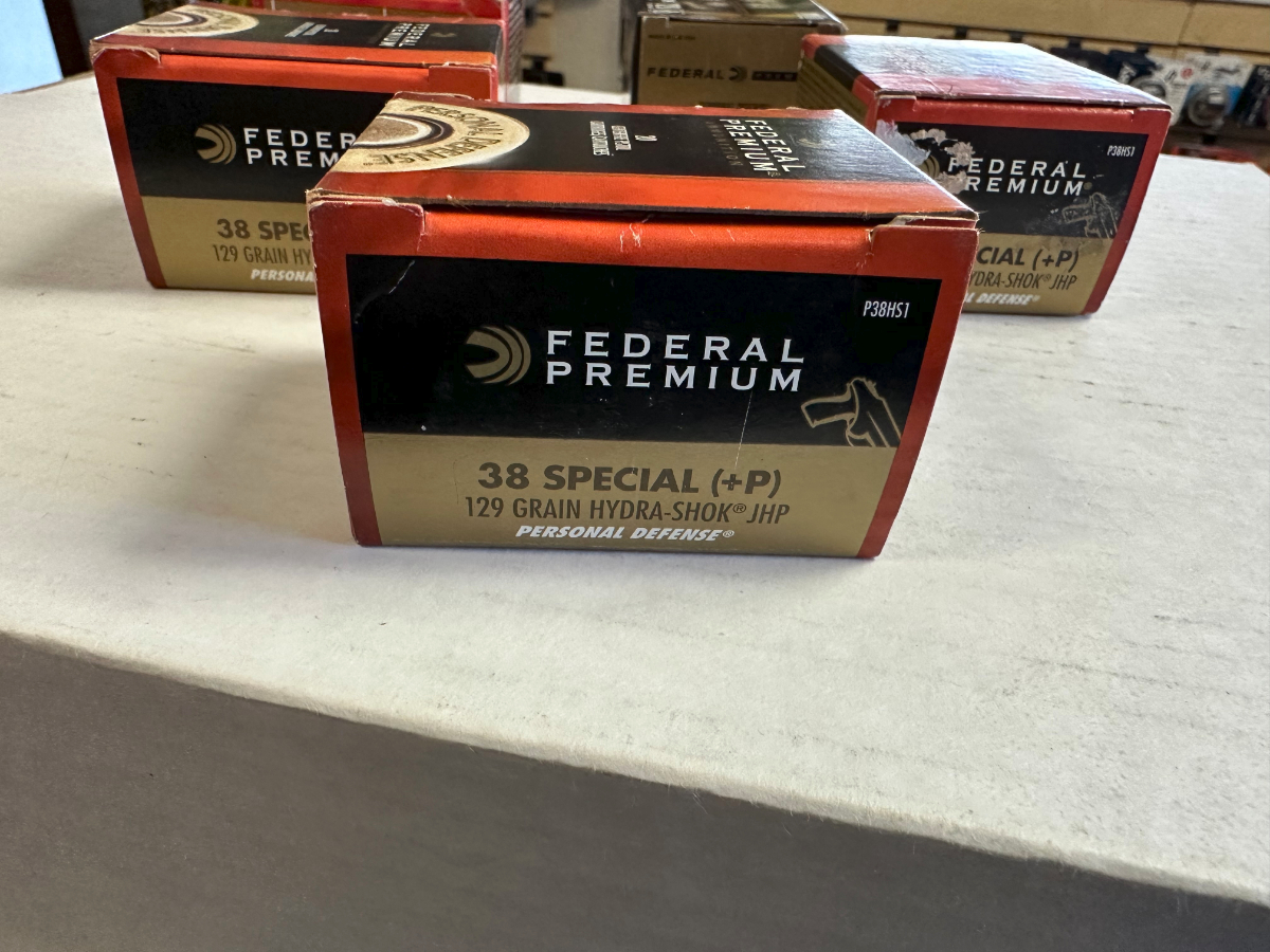 100 ROUNDS FEDERAL HYDRA SHOK/PUNCH 38 SPECIAL JACKETED HOLLOW POINT ...