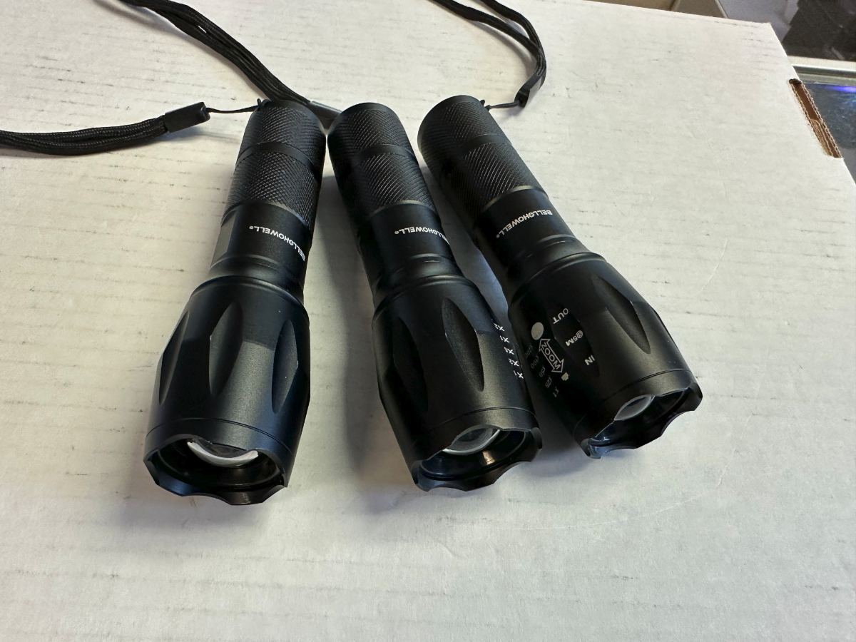 Three Brand New Taclight By Bell And Howell Led Tactical Flash Light 5 ...