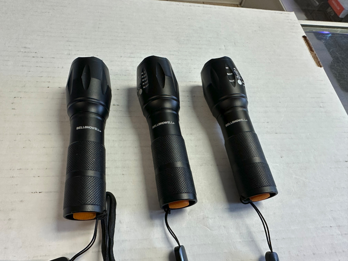 Three Brand New Taclight By Bell And Howell Led Tactical Flash Light 5 ...