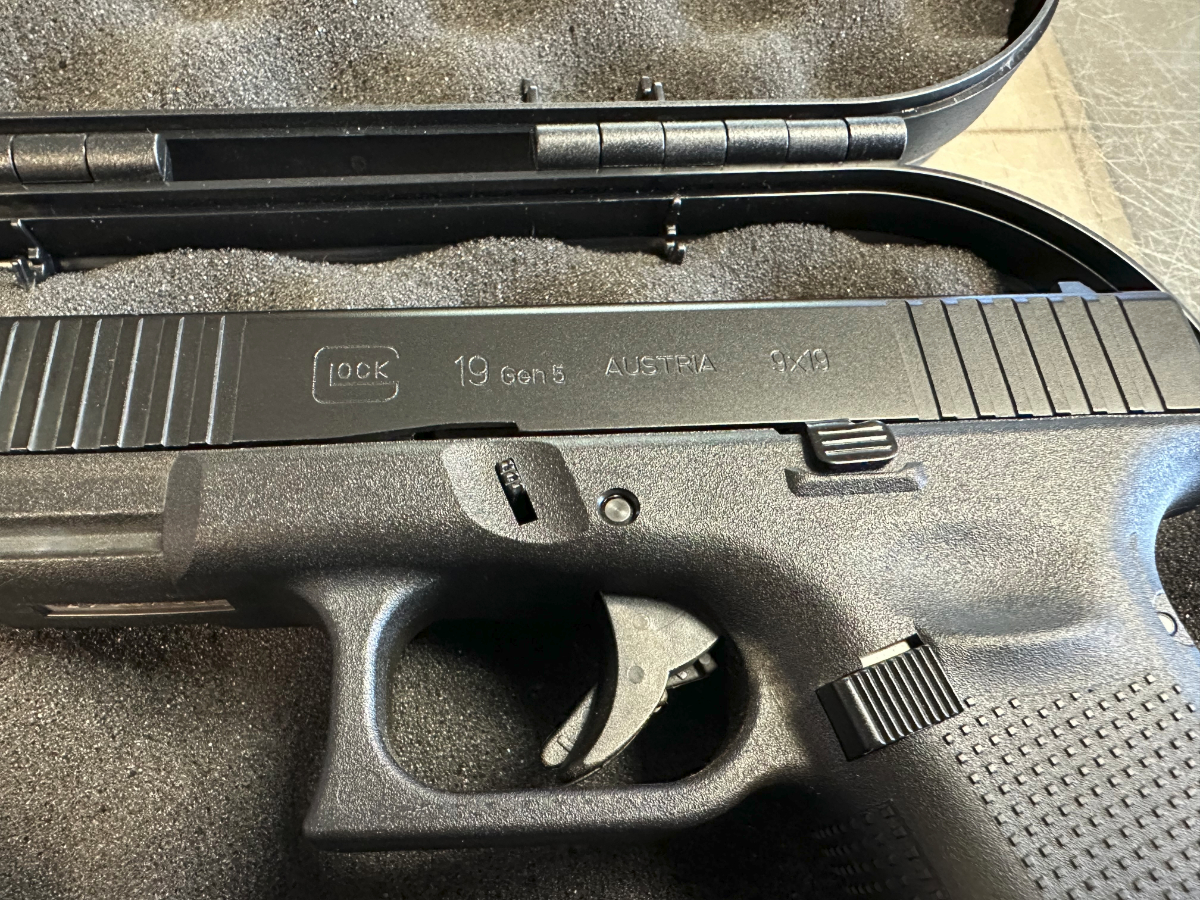 Glock Model G19 Gen5 Compact 4.02 Inch Barrel 15+1 Overall Black Finish ...