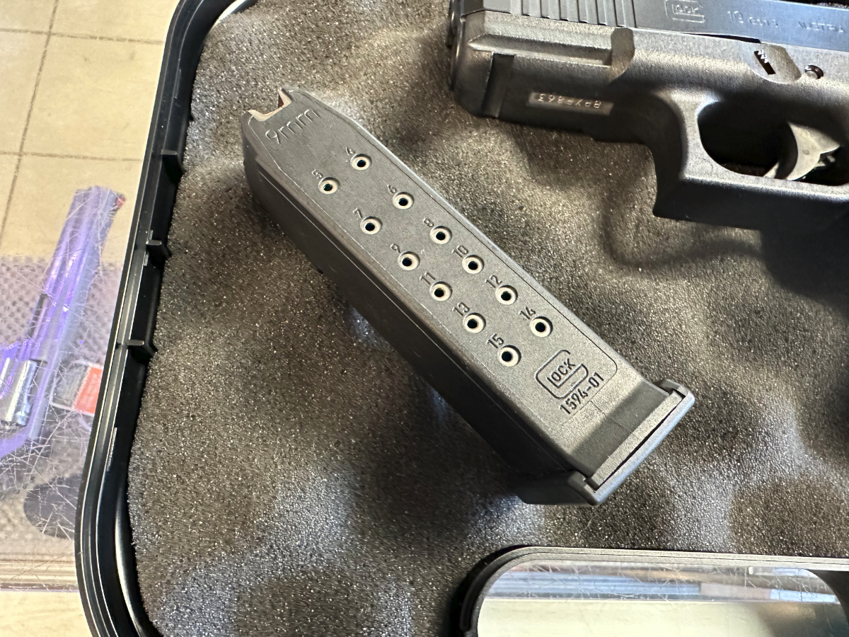 Glock Model G19 Gen5 Compact 4.02 Inch Barrel 15+1 Overall Black Finish ...