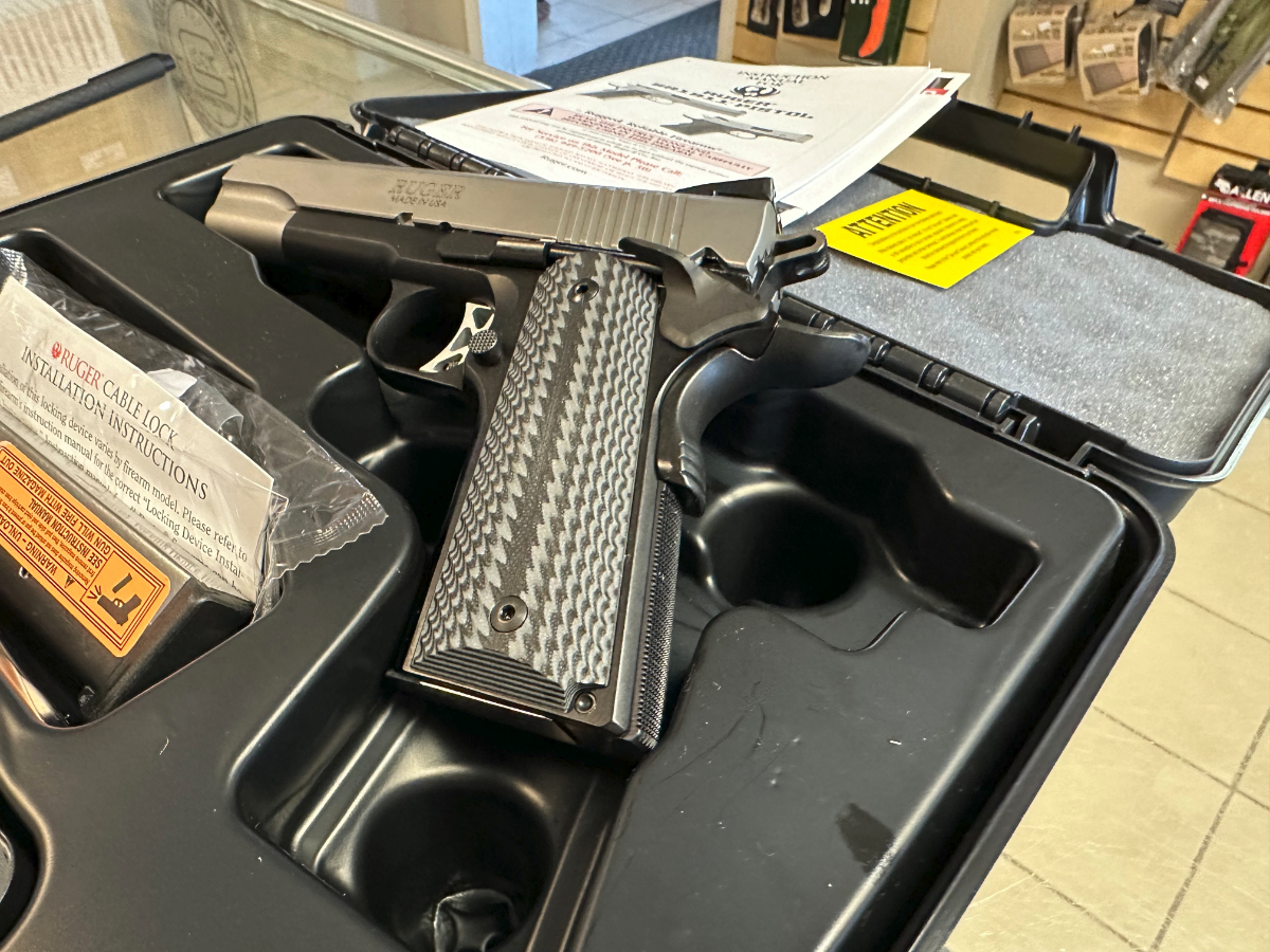 Ruger Sr1911 Full Size 8+1 5 Inch Stainless Steel Barrel Black Anodized ...