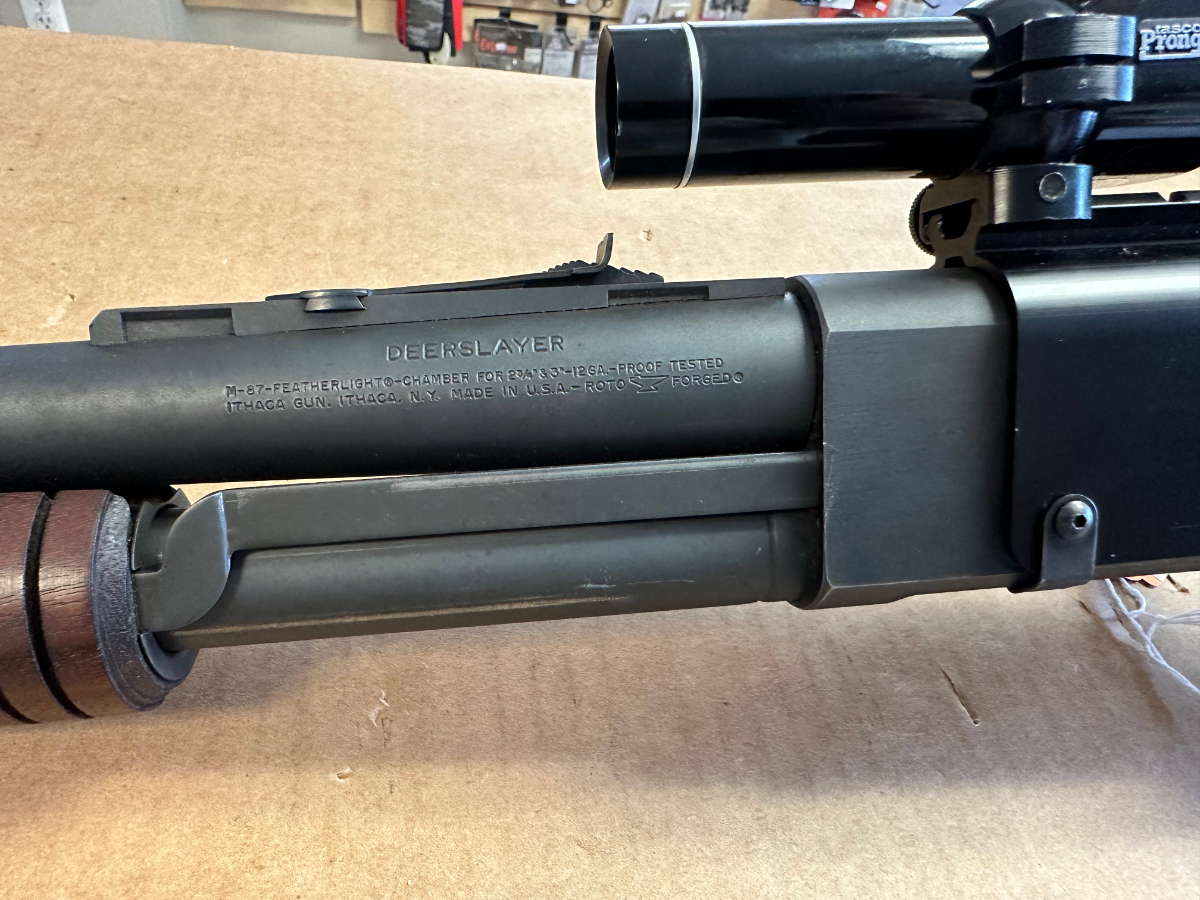 Ithaca Model M87 Featherlight Deerslayer Pump Action Shotgun 20 Inch ...