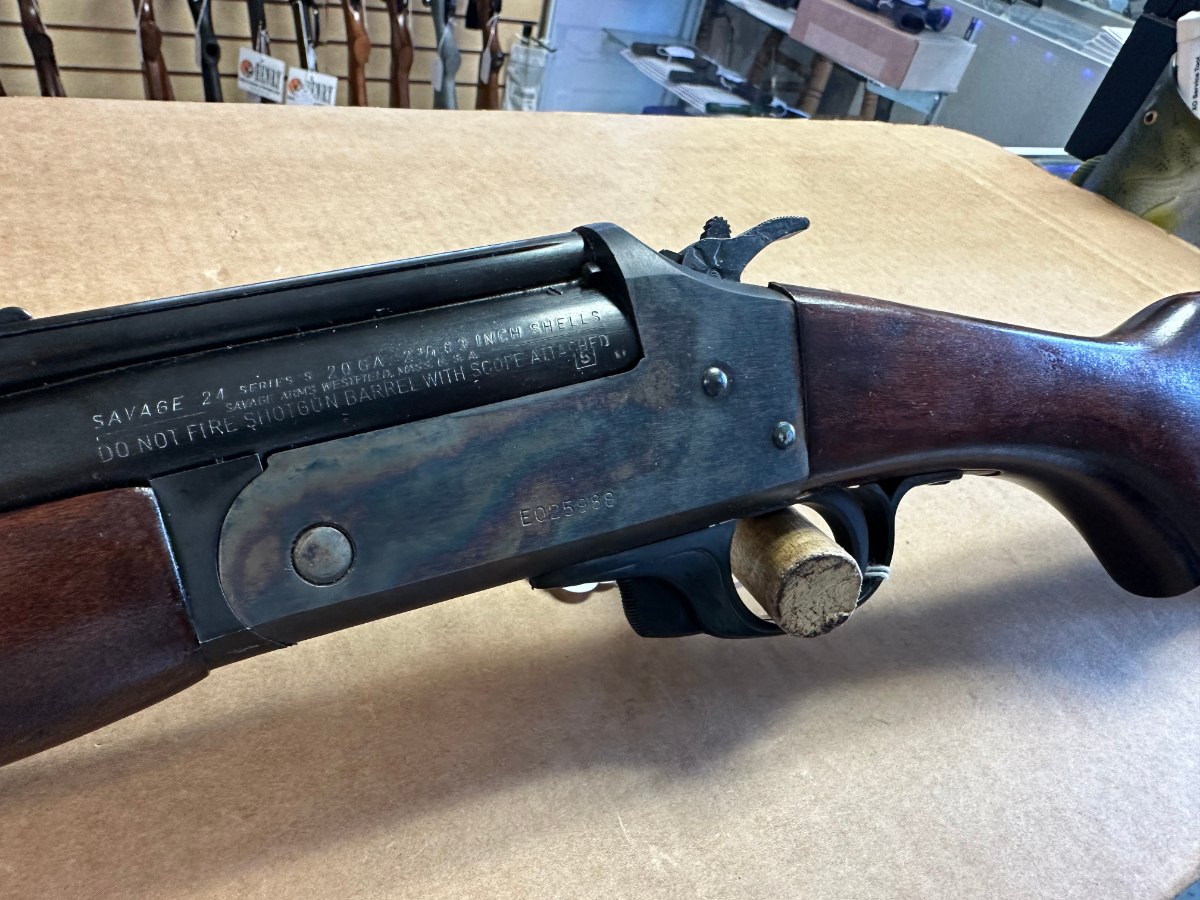 Savage Model 24 Series S Over/Under Combo Gun 24 Inch Barrel 2 Round ...