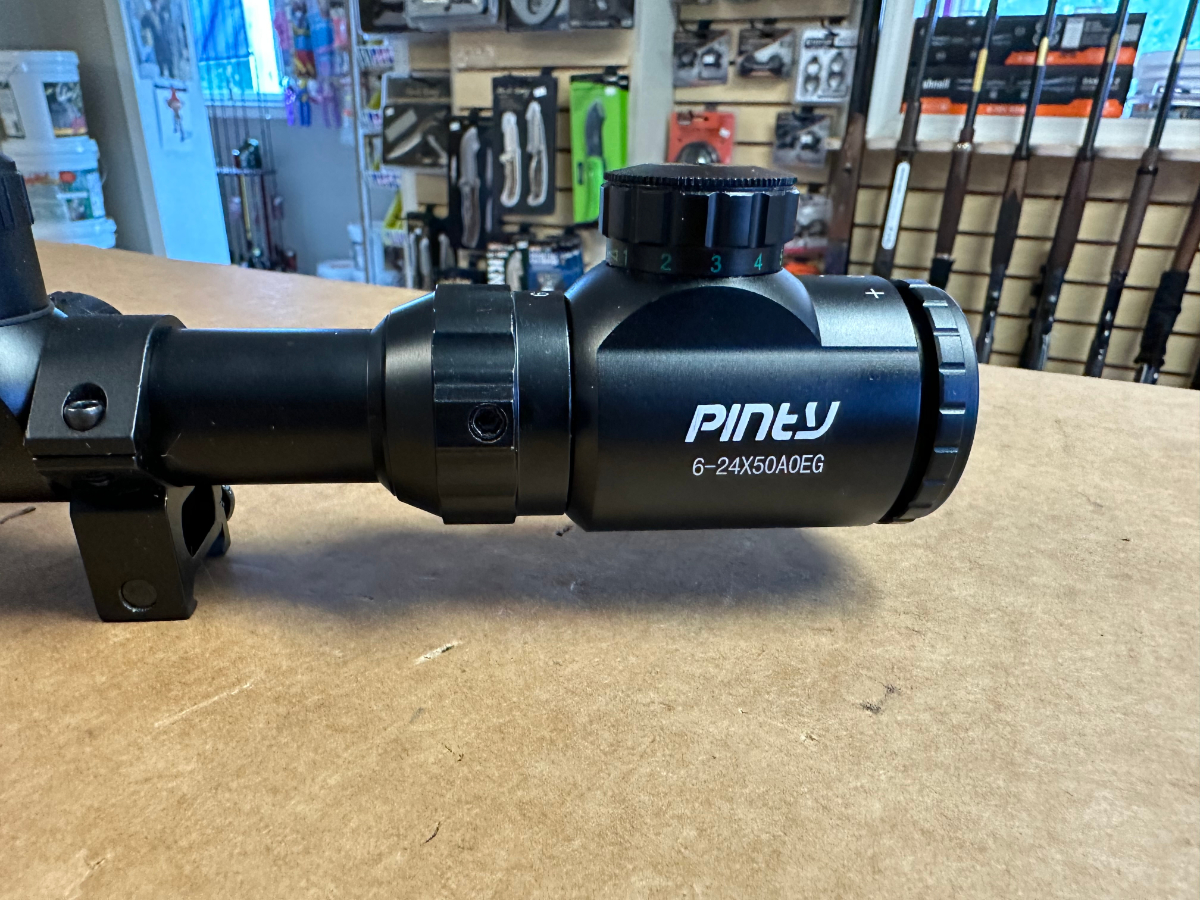 PINEY 6-24X50A0EG RIFLE SCOPE WITH RED/GREEN ILLUMINATED RETICLE WITH ...