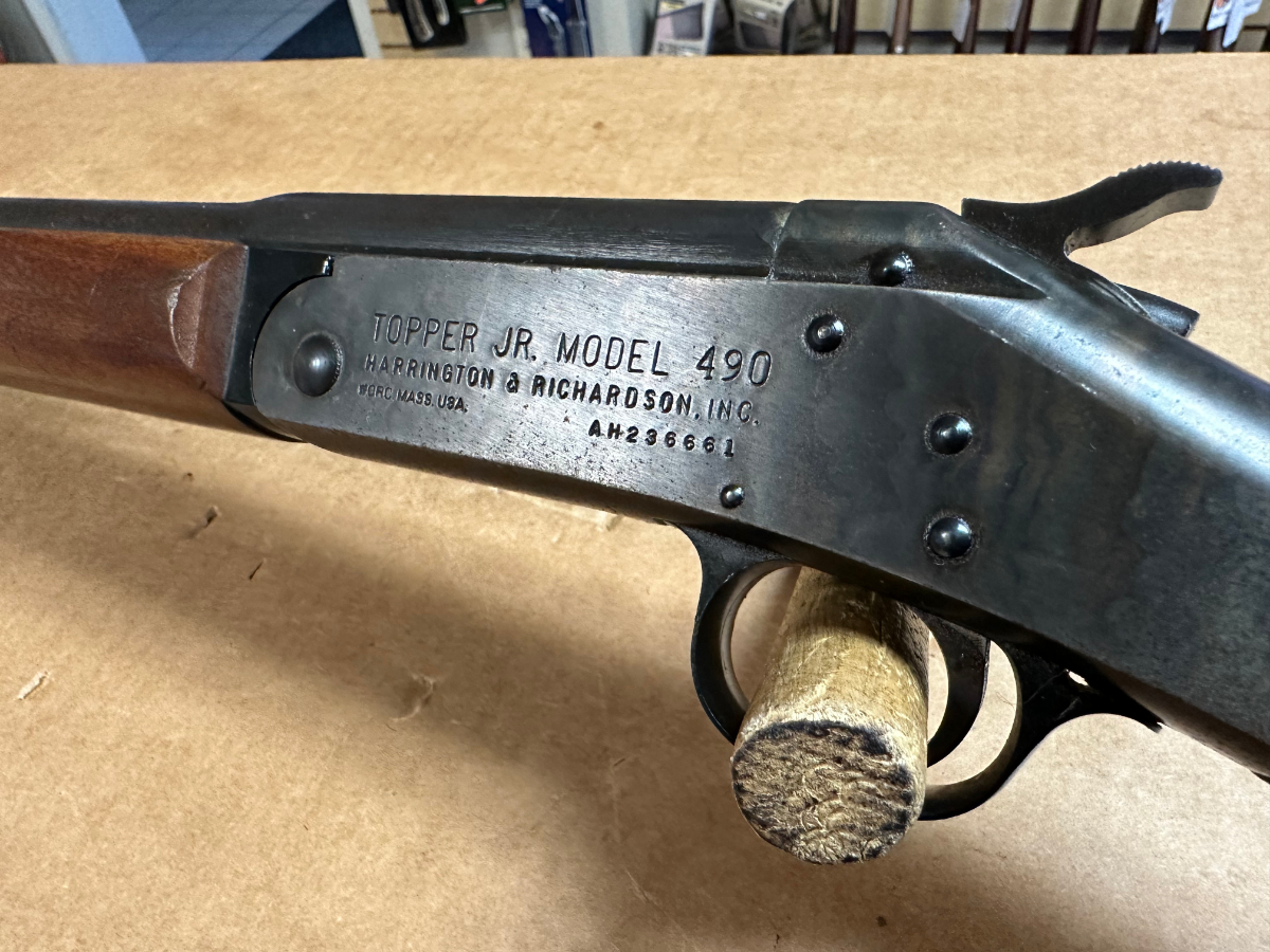 Harrington & Richardson MODEL TOPPER JR 490 SINGLE SHOT SHOTGUN WOOD ...