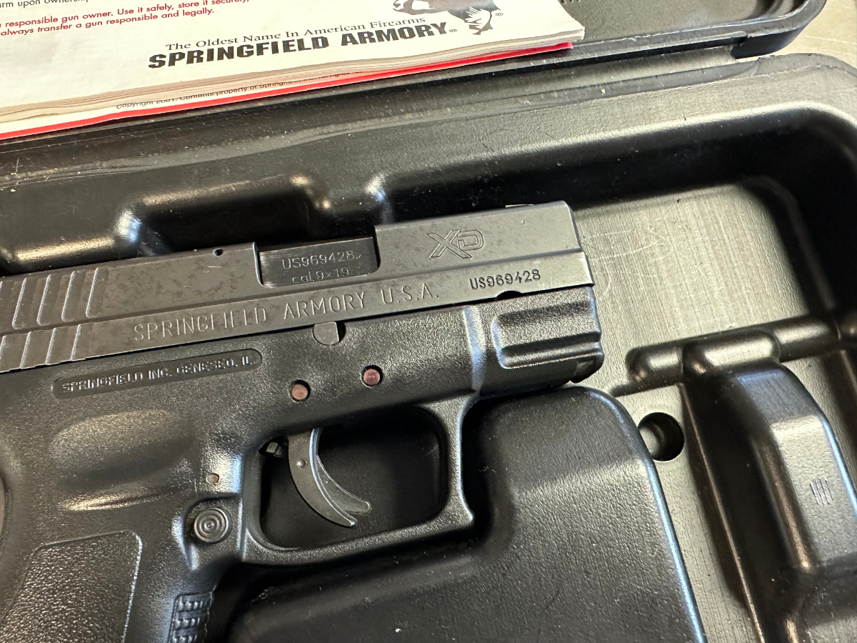 Springfield Armory Model Xd-9 Semi-Auto Pisol Subcompact 10 Round ...