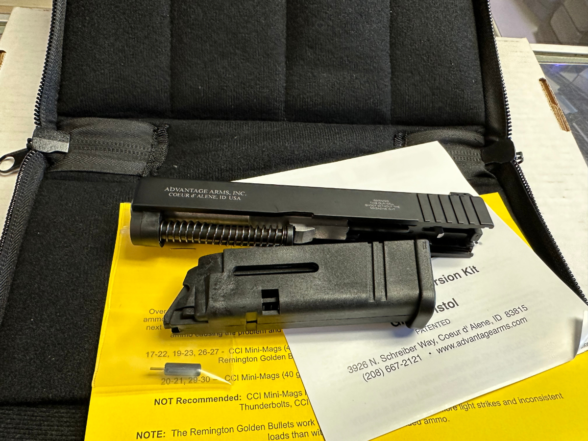 ADVANTAGE ARMS GLOCK 22LR CONVERSION KIT Convert your 9mm/.40 S&W Glock ...