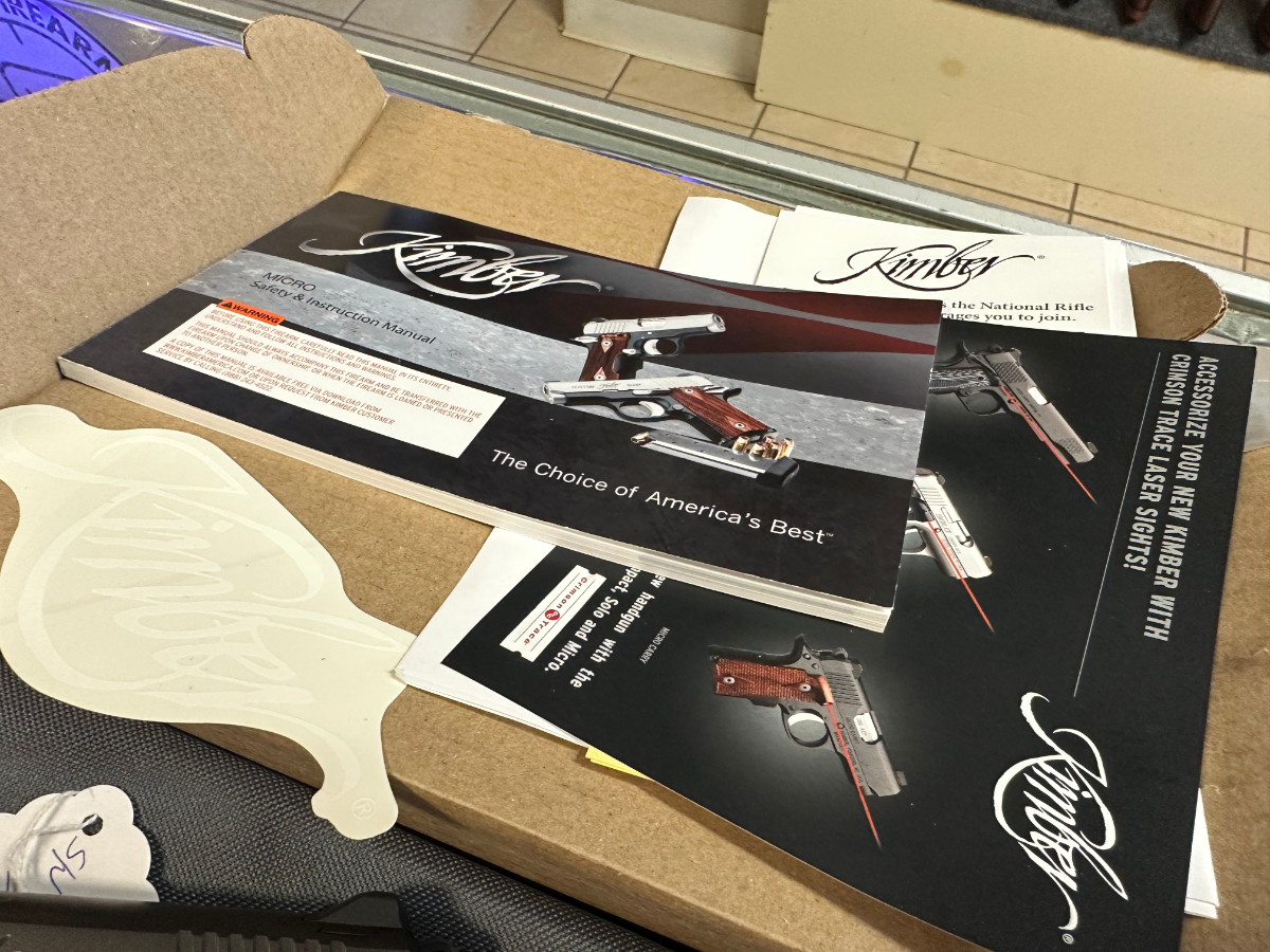 Kimber Model Micro Carry 380 Auto With Crimson Trace Lasergrips 2.75 ...