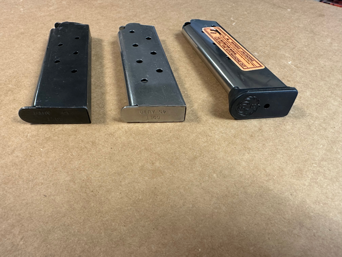 Nice Lot Of Three Colt And Ruger 1911 Magazines In Excellent Condition ...