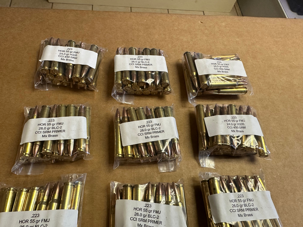 200 Rounds Assorted Ammunition 223 55 Grain Hornady Bullet 10 20 Round ...