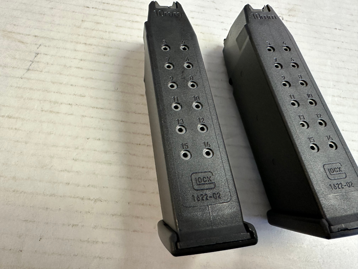 TWO NICE GLOCK 10MM 15 ROUND MAGAZINES IN EXCELLENT CONDITION 17319646 ...