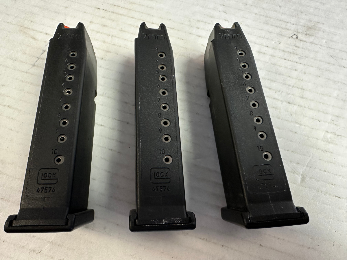 NICE LOT OF THREE GLOCK 43X MAGAZINES ALL IN EXCELLENT CONDITION ...