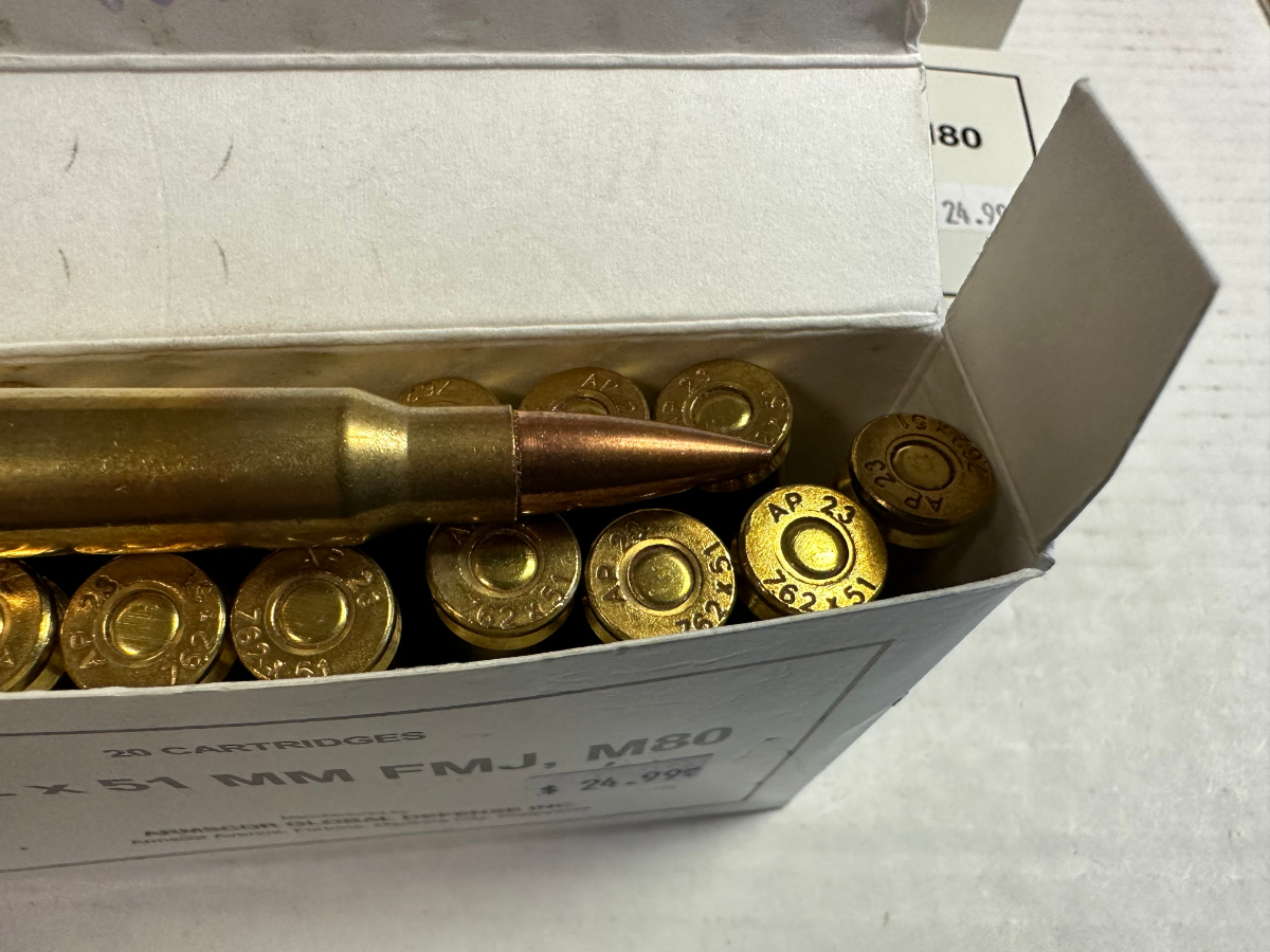100 Rounds Armscor Global Defense M80 7.62x51 Mm Fmj Ammunition New In ...