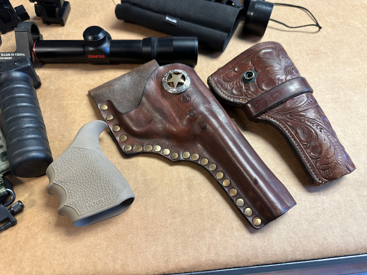 NICE LOT OF ASSORTED FIREARM RELATED ITEMS GOOD USED CONDITION AS IS ...