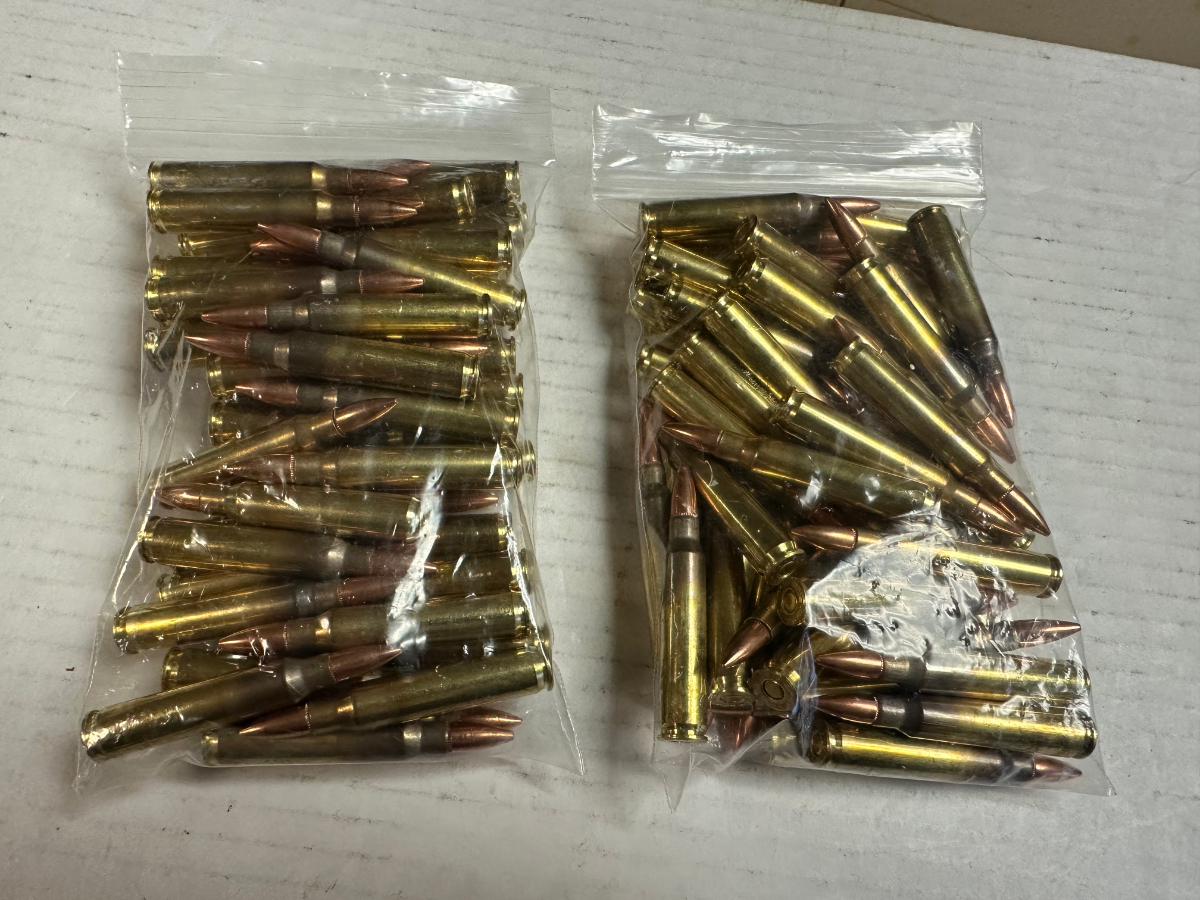 100 Rounds 5.56 Mm Ammunition Two 50 Round Bags 5.56mm Nato For Sale at ...