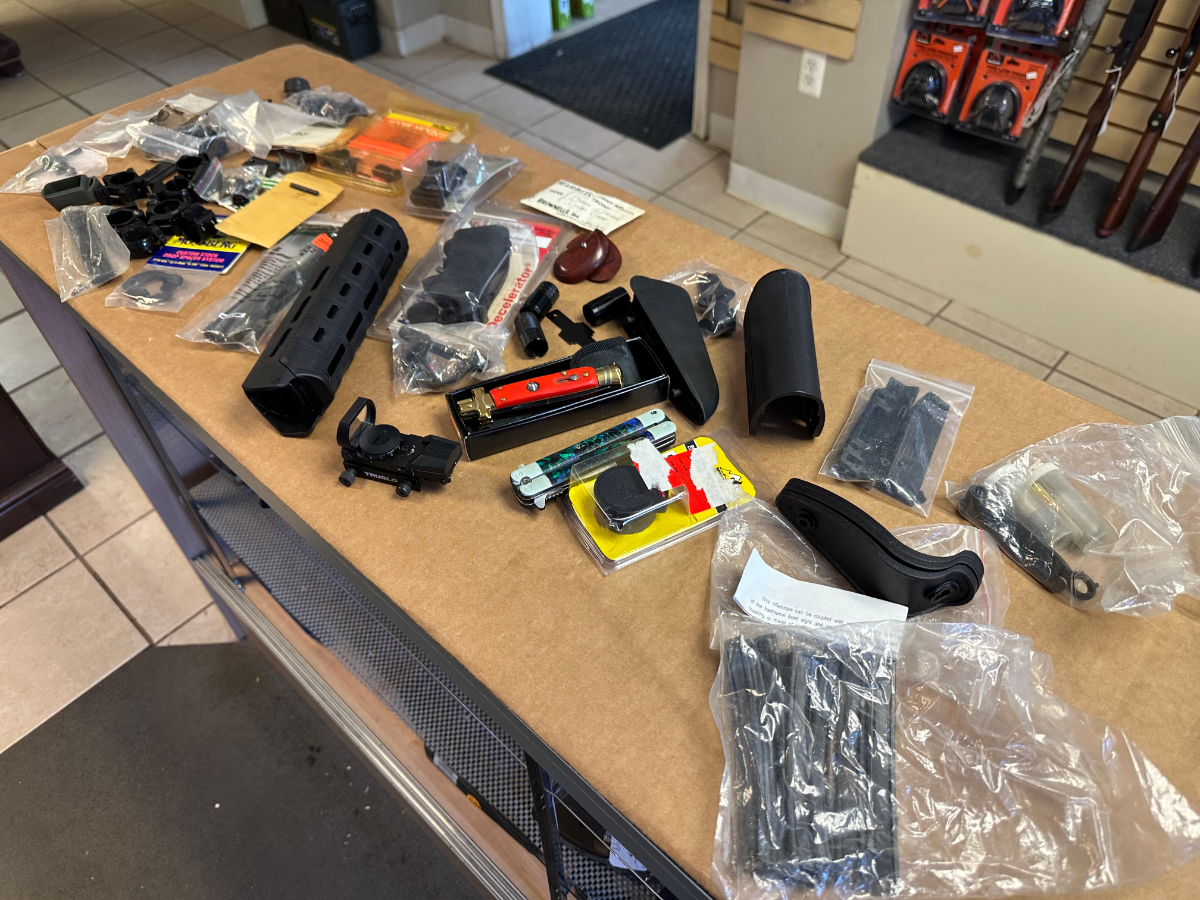 NICE LOT OF ASSORTED FIREARM RELATED ITEMS GOOD USED CONDITION AS IS ...