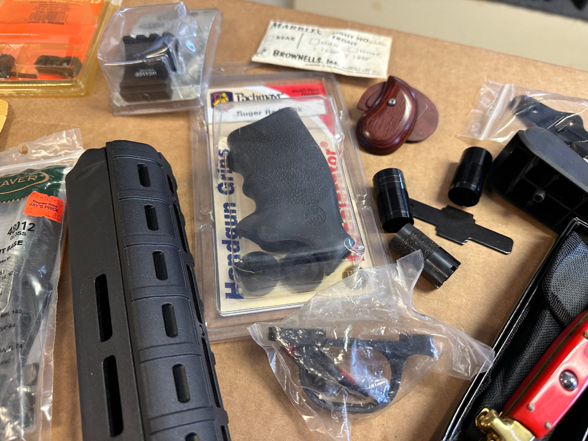 NICE LOT OF ASSORTED FIREARM RELATED ITEMS GOOD USED CONDITION AS IS ...