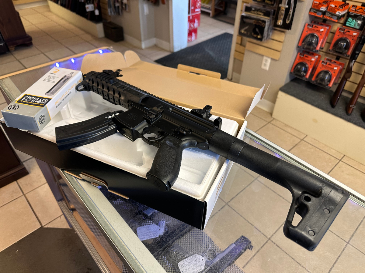 SIG Sauer MPX ASP Air Rifle CO2 575 fps .177 Caliber Black MPX ASP Air ...