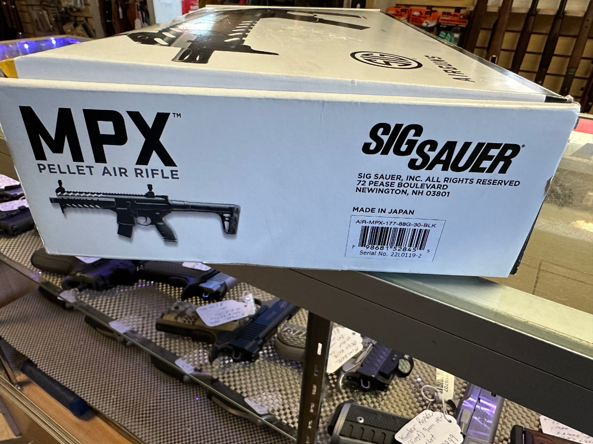 SIG Sauer MPX ASP Air Rifle CO2 575 fps .177 Caliber Black MPX ASP Air ...