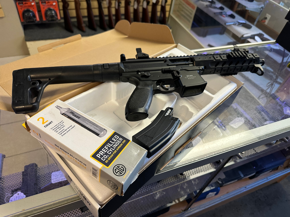 SIG Sauer MPX ASP Air Rifle CO2 575 fps .177 Caliber Black MPX ASP Air ...