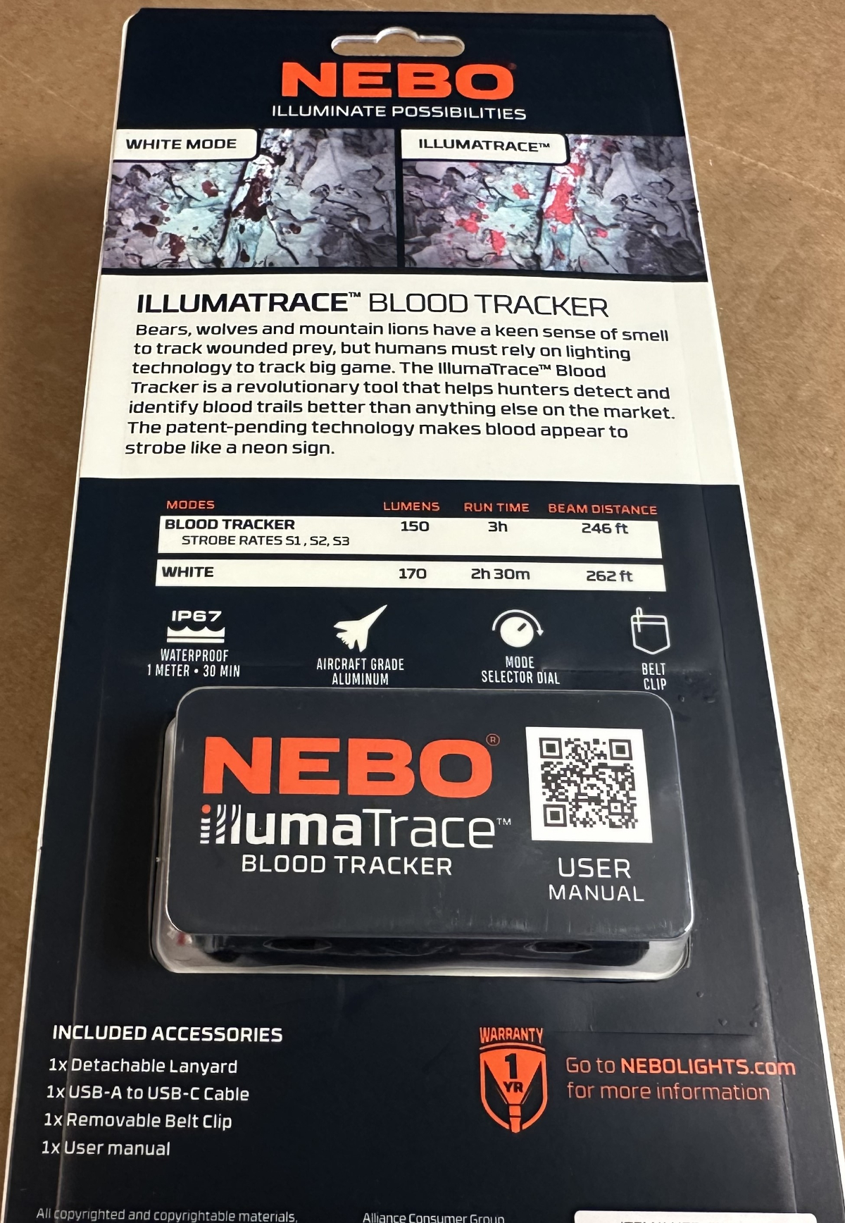 NEBO ILLUMATRACE BLOOD TRACKER Technology That Revolutionizes Blood-trail Detection FACTORY NEW ...