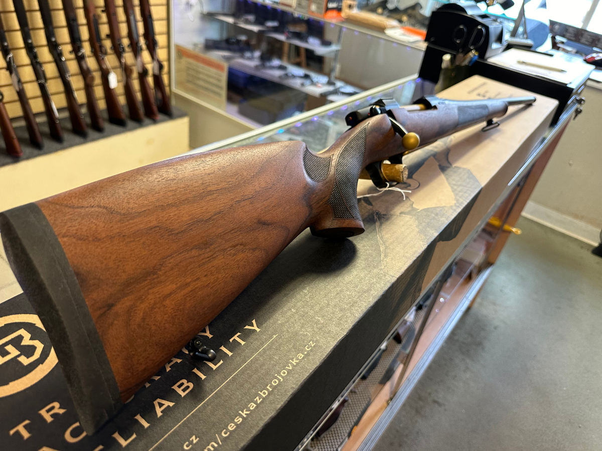 CZ 557 85th Anniversary 30-06 Springfield 5+1 20 Inch Gloss Blued Steel Threaded Barrel, Walnut ...