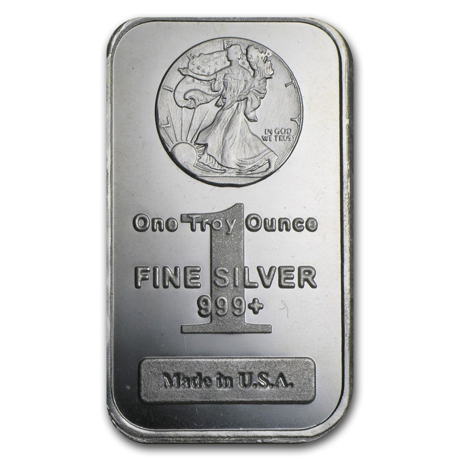 Pictures: 1 oz Silver Bar - Walking Liberty Design Contains 1 oz of ...