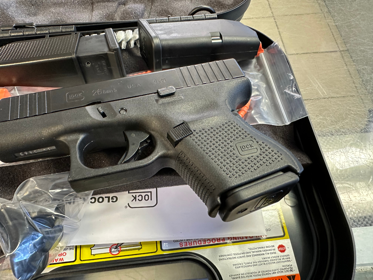 Glock G26 Gen5 Sub-Compact 10+1 3.43" Black Gmb Barrel, Black Ndlc Serrated Slide, Black Polymer ...