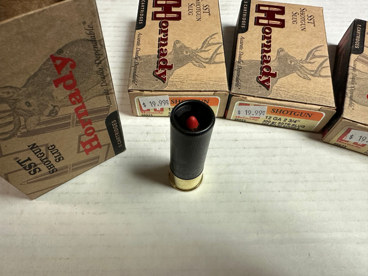 5 Boxes 25 Rounds Hornady 12ga Sst Sabot Slugs 300 Grain New In Boxes As Is Final Sale 12 Ga For ...
