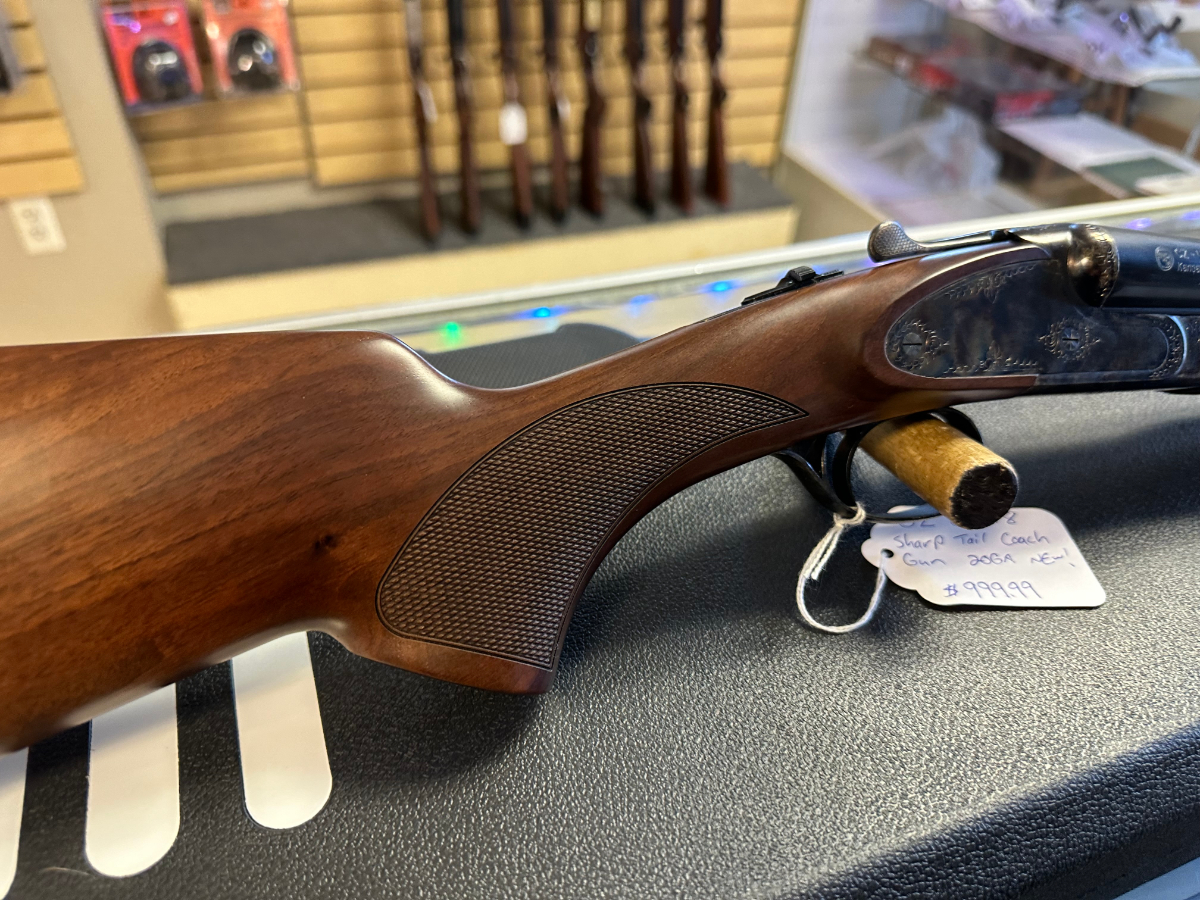 Cz-Usa Sharp-Tail Coach 3" 2rd 20" Black Hard Chrome Side-By-Side Barrel, Color Case Hardened ...