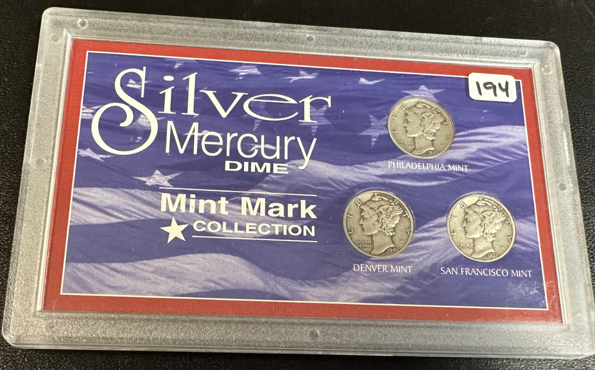 Nice Set Of Mercury Dimes Mint Mark Collection Excellent Condition In ...